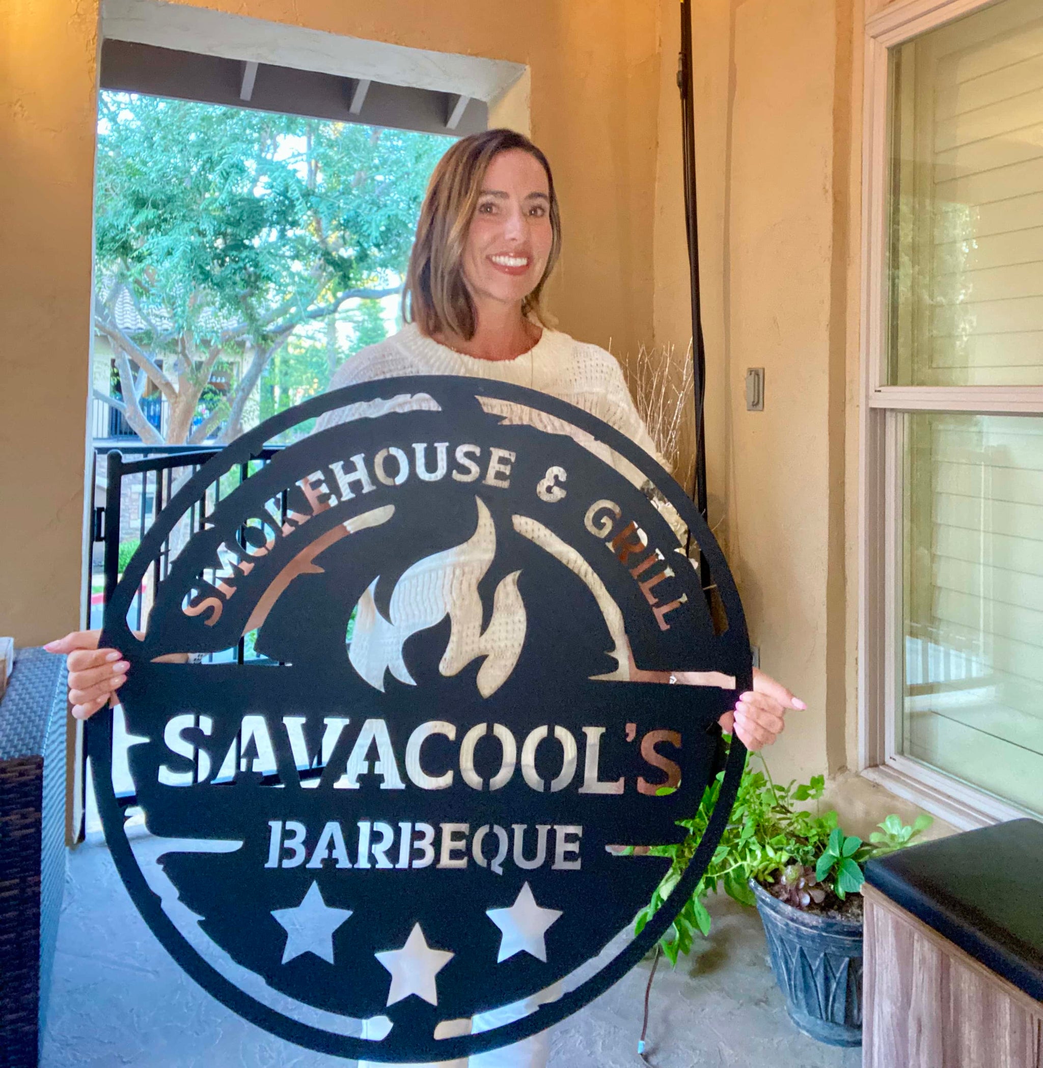 Personalized BBQ Metal Sign – BBQ Host