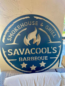 Personalized BBQ Metal Sign – BBQ Host